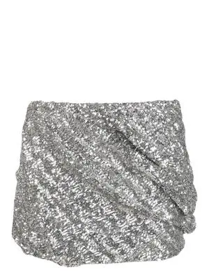 Attico Sequin Embellished Mini Skirt - Gray
