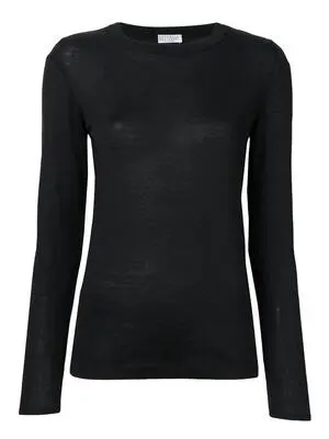 BRUNELLO CUCINELLI Brunello Cucinelli Sheer Long-Sleeve Knitted Pullover