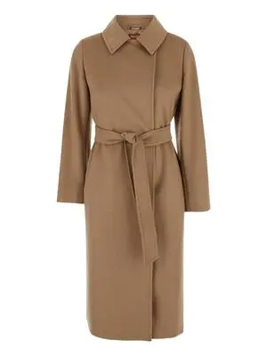 Max Mara Max Mara Studio Belted Long-Sleeved Coat No