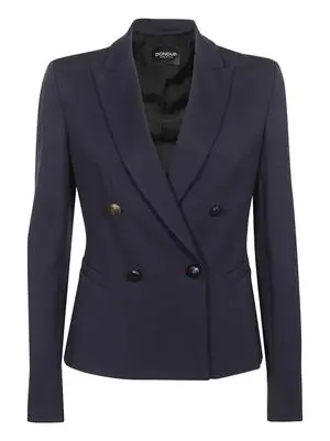 DONDUP Fitted Double-breasted Blazer - Black