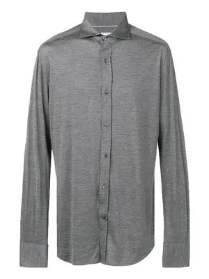 Brunello Cucinelli Pointed Collar Shirt - Gray