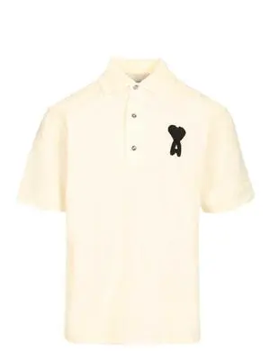 Ami De Coeur Short-sleeved Polo Shirt - White