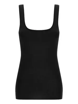 ENTIRE STUDIOS Fitted Square-neck Sleeveless Top - Black