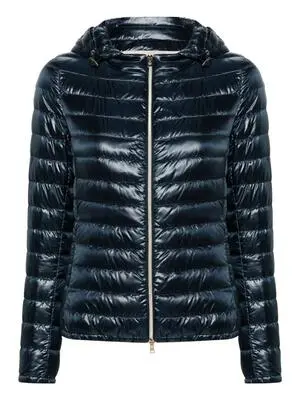Herno Zip-up Hooded Down Jacket - Black