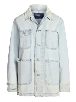 Polo Ralph Lauren Distressed Denim Trucker Jacket - White