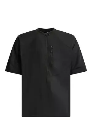 DAIWA PIER39 Half-zip T-shirt With Chest Pocket - Black