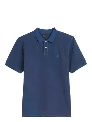 Marc O'polo Embroidered-logo Polo Shirt - Blue