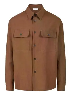 PAOLO PECORA Flap-pocket Shirt - Brown