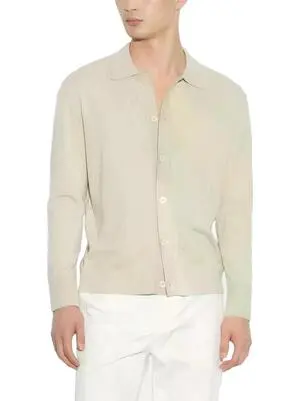 PAOLO PECORA Loose-fit Knitted Shirt - Neutrals