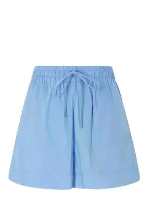 SOLOTRE Elasticated-drawstring Mini Shorts - Blue