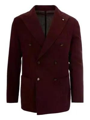 L.B.M. 1911 Double-breasted Peak-lapel Jacket - Red