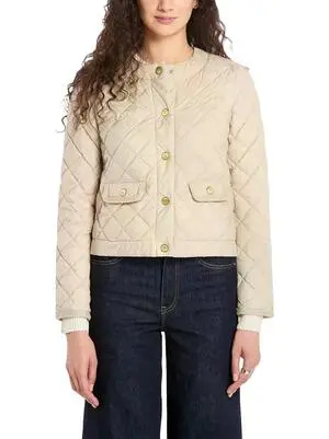 Tommy Hilfiger Quilted Collarless Jacket - Neutrals