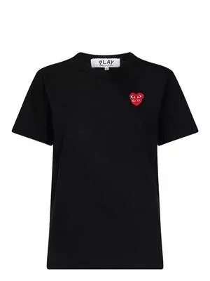 Play Comme Des Garcon Heart Patch T-shirt - Black