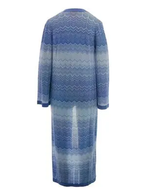 MC2 SAINT BARTH Tonia Chevron-knit Cardigan - Blue