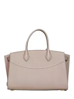 FERRAGAMO Gancini Hammered Leather Tote Bag - Neutrals