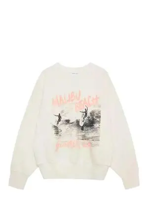 ANINE BING Harry Graphic Print Sweater - Neutrals
