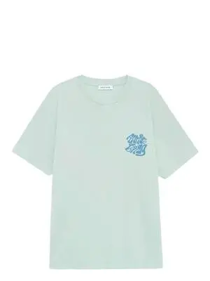 ANINE BING Cade Logo Print T-shirt - Green