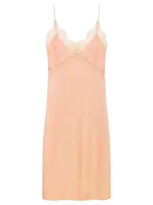 ANINE BING Carissa Lace-trim Midi Dress - Orange