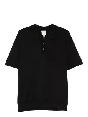 Calvin Klein Short-sleeve Logo-embroidered Polo Shirt - Black