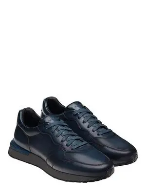 Magnanni Syros Leather Sneakers - Navy