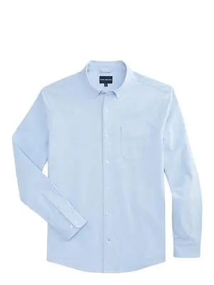 Mack Weldon Oxford Button Down Pocket Shirt - Dean Blue/white