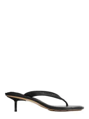 Bottega Veneta Bottega Veneta Sampieri Kitten Heel Thong Sandals Nero