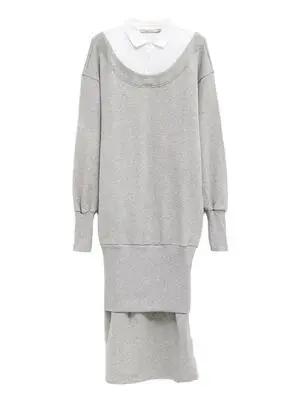 Paloma Wool Belda Layered Long-sleeve Dress - Grey
