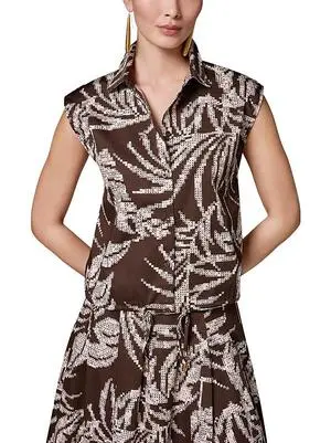Donna Karan New York Donna Karan New York Sleeveless Shirt With Drawstring Hem Canyon Multi