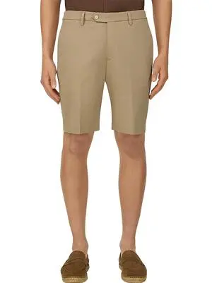 Boggi Milano Stretch Cotton Bermuda Shorts - Mud