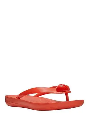 Fitflop Fitflop Iqushion Glossy Button Sandals Cherry Tomato