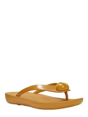 Fitflop Fitflop Iqushion Glossy Button Sandals Turmeric