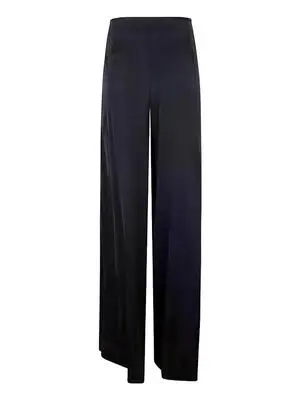 NOUVELLE SILK95FIVE Pleated Palazzo Pants - Blue