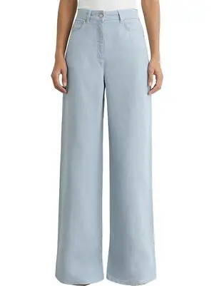 REISS Carmen Wide Leg Pants - Blue