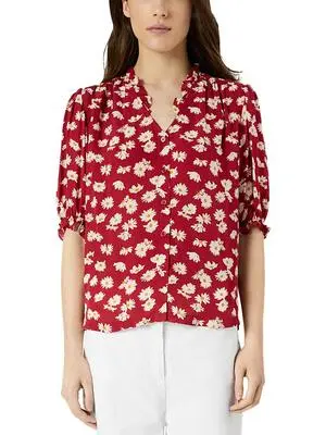 Gerard Darel Clyah Floral Viscose Shirt - Red