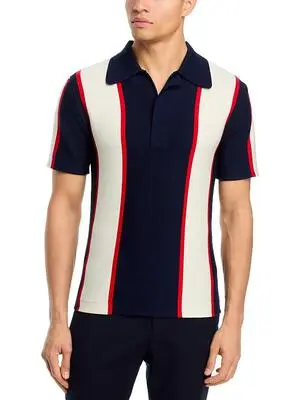 JIL SANDER Bold Block Stripe Polo Shirt - Red Flag