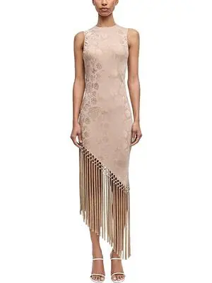 Ronny Kobo Alexina Asymmetrical Dress - Champagne
