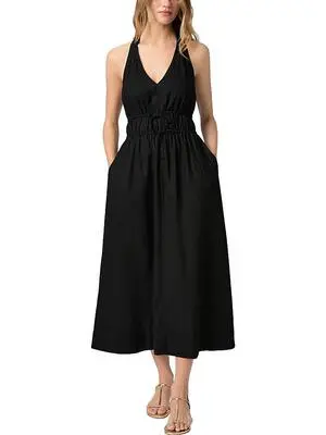 Paige Alysha Halterneck Midi Dress - Black