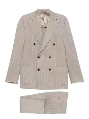 Corneliani Pinstripe Double-breasted Suit - Grey
