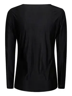 Yohji Yamamoto Graffiti Print Long Sleeve T-shirt - Black