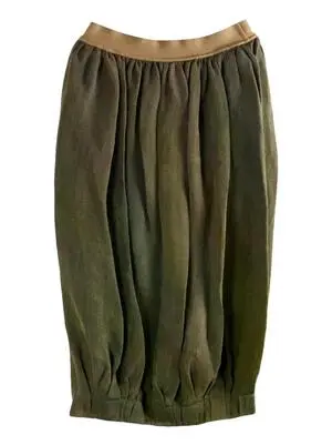 UMA WANG Gathered-hem Midi Skirt - Brown