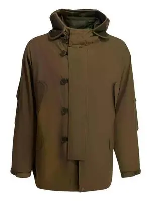 DAIWA PIER39 Hooded Button-up Coat - Brown