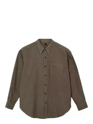 TAIGA TAKAHASHI Narrow-collar Zigzag-weave Shirt