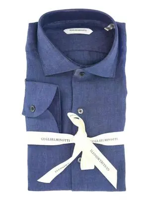 GUGLIELMINOTTI Chest-pocket Long-sleeve Shirt - Blue