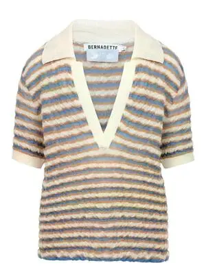 Bernadette Ophelia Polo-collar Shirt - Blue