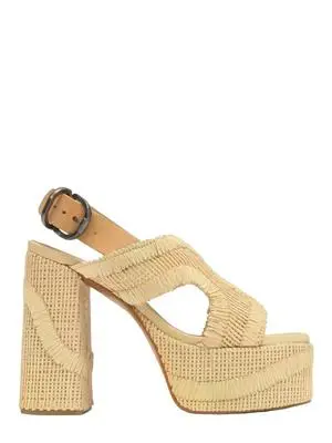 CastaÑer Francina Woven Platform Sandals - Neutrals