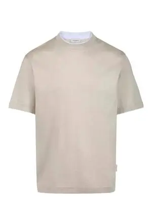 PAOLO PECORA Double-layer Loose-fit T-shirt - Neutrals