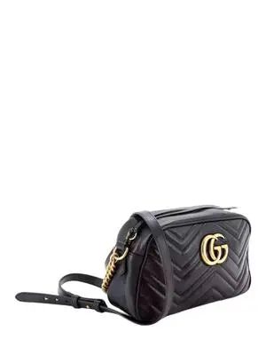 Gucci Matelassé Leather Small Shoulder Bag - Black