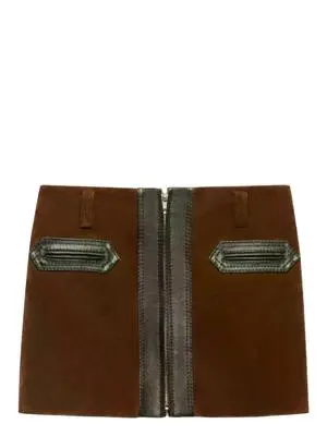 Marni Suede Mini Skirt - Brown