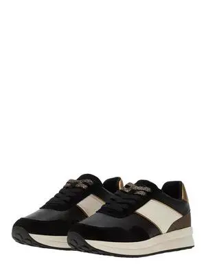 Geox Glitter Detail Sneakers - Black