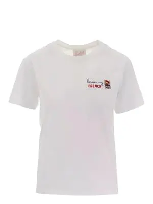 MC2 SAINT BARTH MC2 Saint Barth Embroidered Motif T-Shirt White